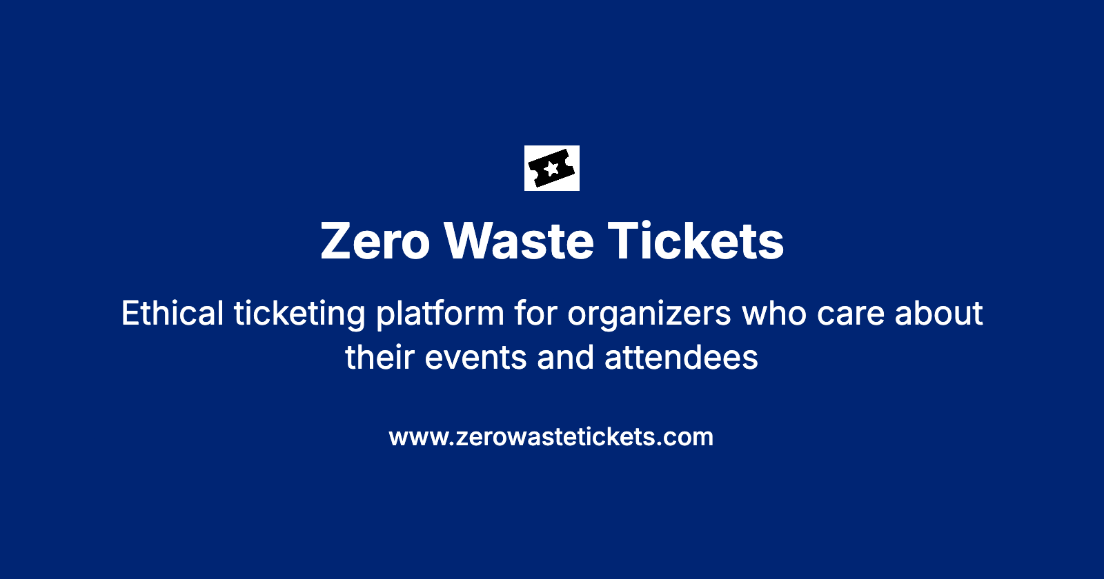 Zero Waste Tickets